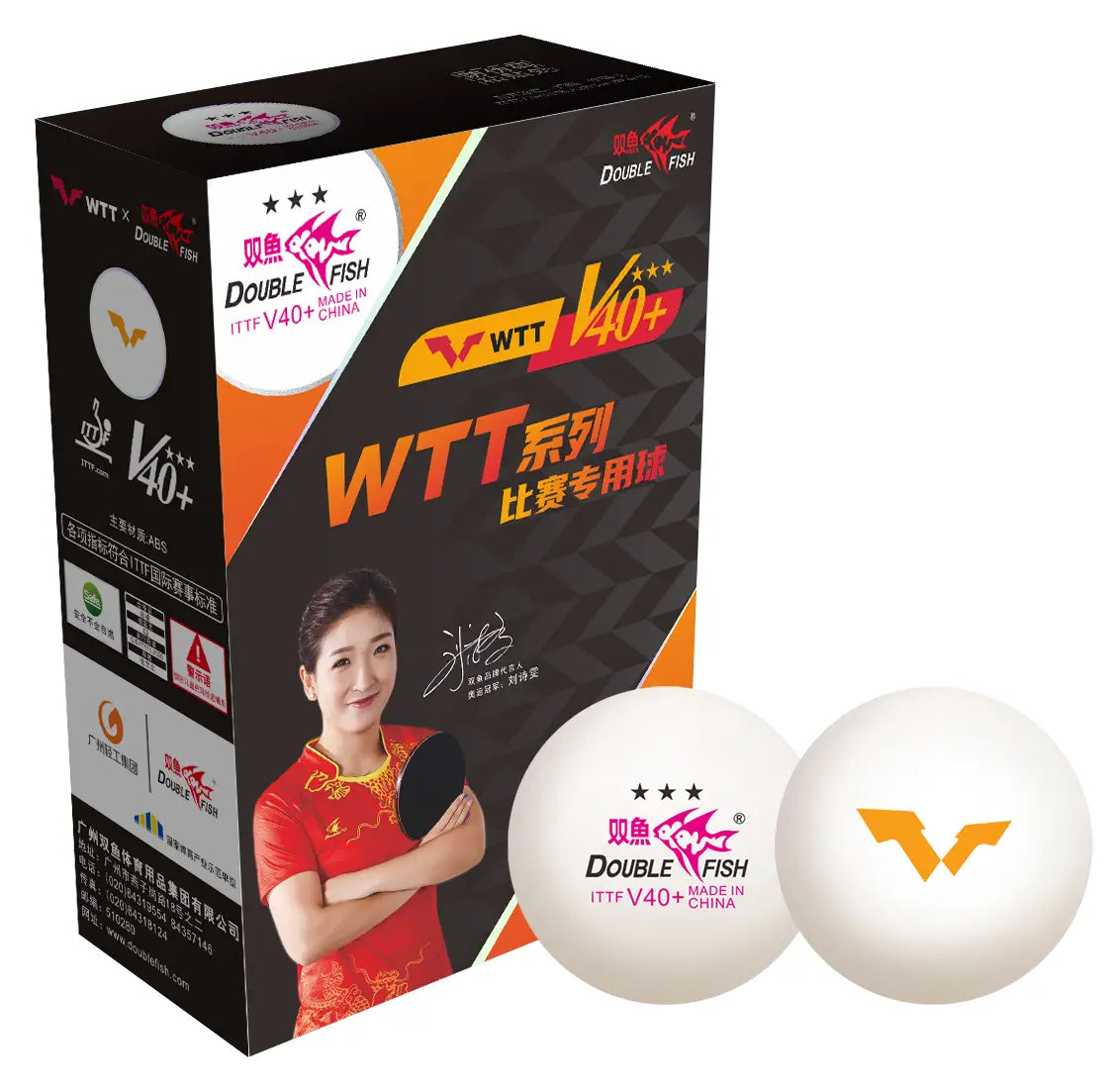 DOUBLE FISH WTT V40+ 3 STAR BALL (6 / pcs) – Winning Sports Table Tennis