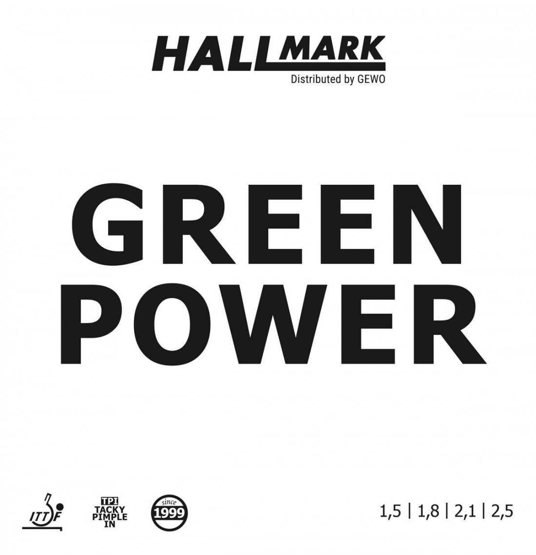 HALLMARK GREEN POWER (捷沃GREEN POWER) – Winning Sports Table Tennis